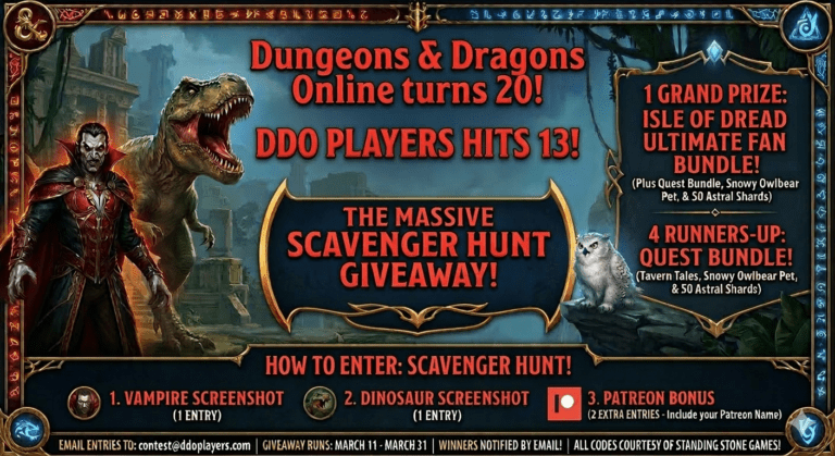 DDO Players Isle of Dread Ultimate Bundle The Scavenger Hunt Giveaway ...